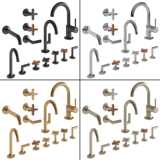 brizo faucets - odin collection 3D Model in Bathroom 3DExport