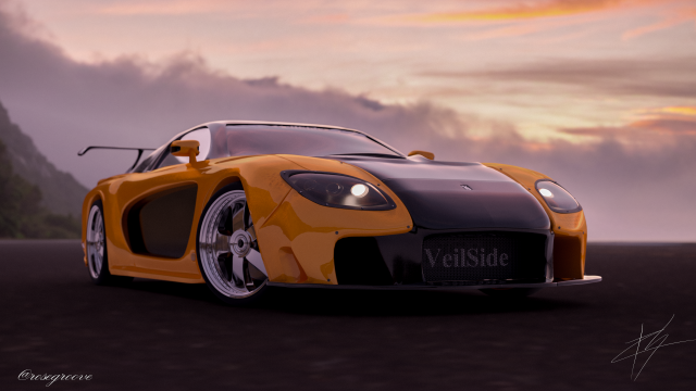 Hans mazda rx-7 veilside 3D Model in Sport Cars 3DExport