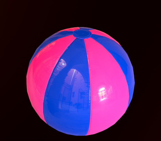 beach ball low poly and high poly 3D Model in Toys 3DExport