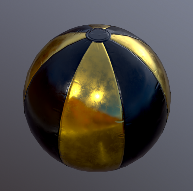 beach ball low poly and high poly 3D Model in Toys 3DExport