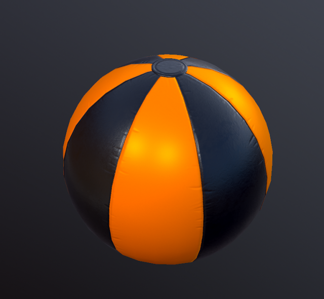 beach ball low poly and high poly 3D Model in Toys 3DExport