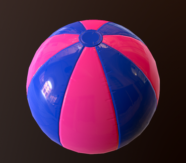 beach ball low poly and high poly 3D Model in Toys 3DExport