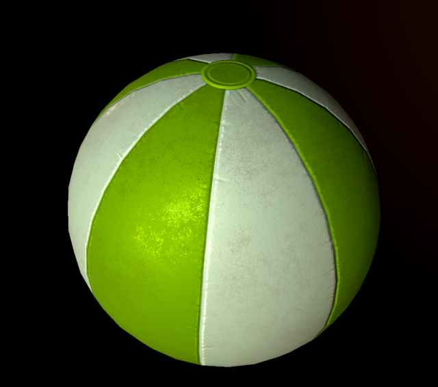 beach ball low poly and high poly 3D Model in Toys 3DExport