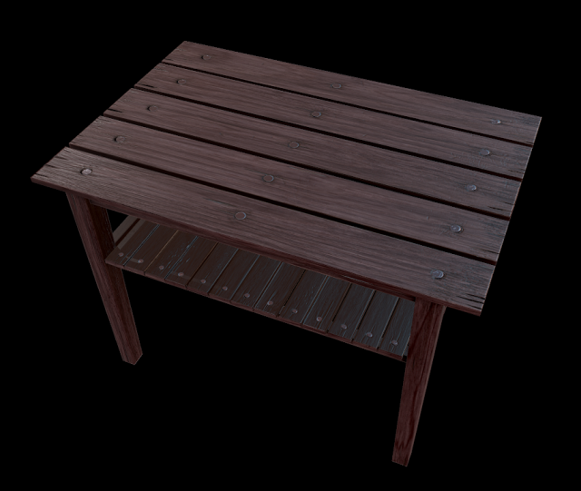 table trees low poly 6 texture options and high poly 3D Model in Table ...