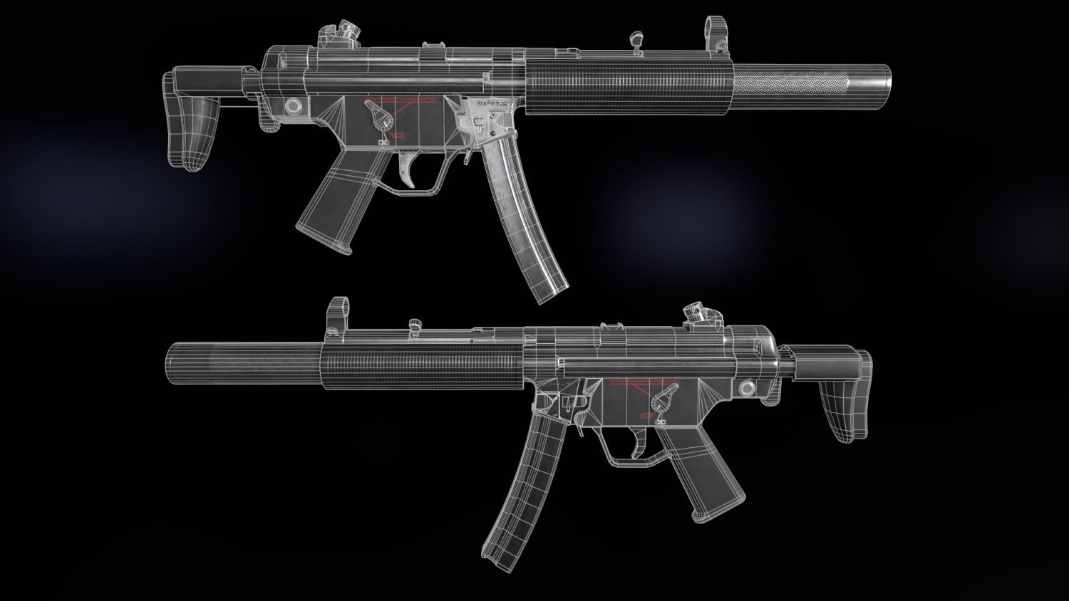 MP5SD Game-ready Modèles 3D in Mitraillettes 3DExport