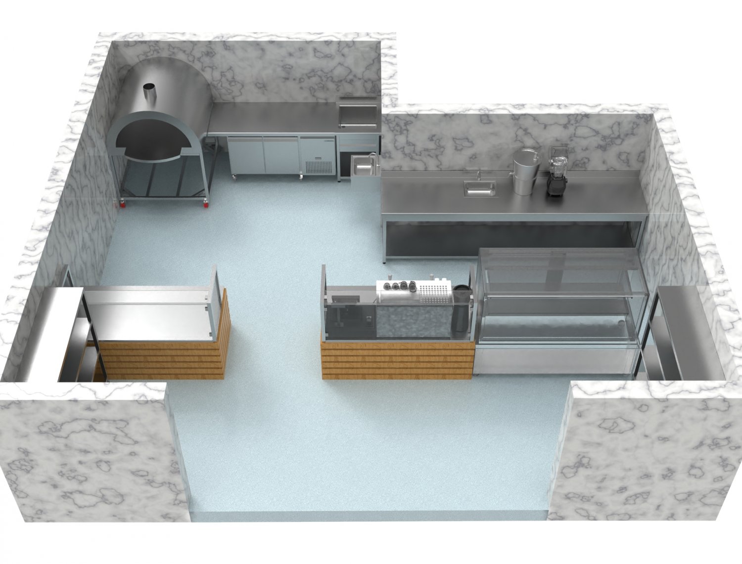 restaurant kitchen 3D Model in Machines 3DExport