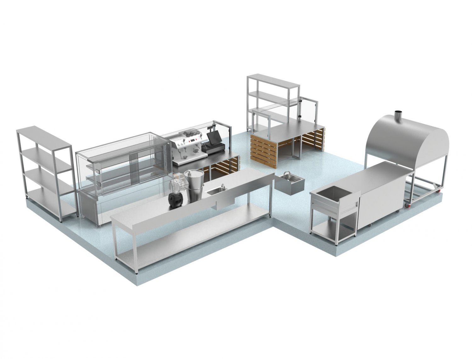 restaurant kitchen 3D Model in Machines 3DExport