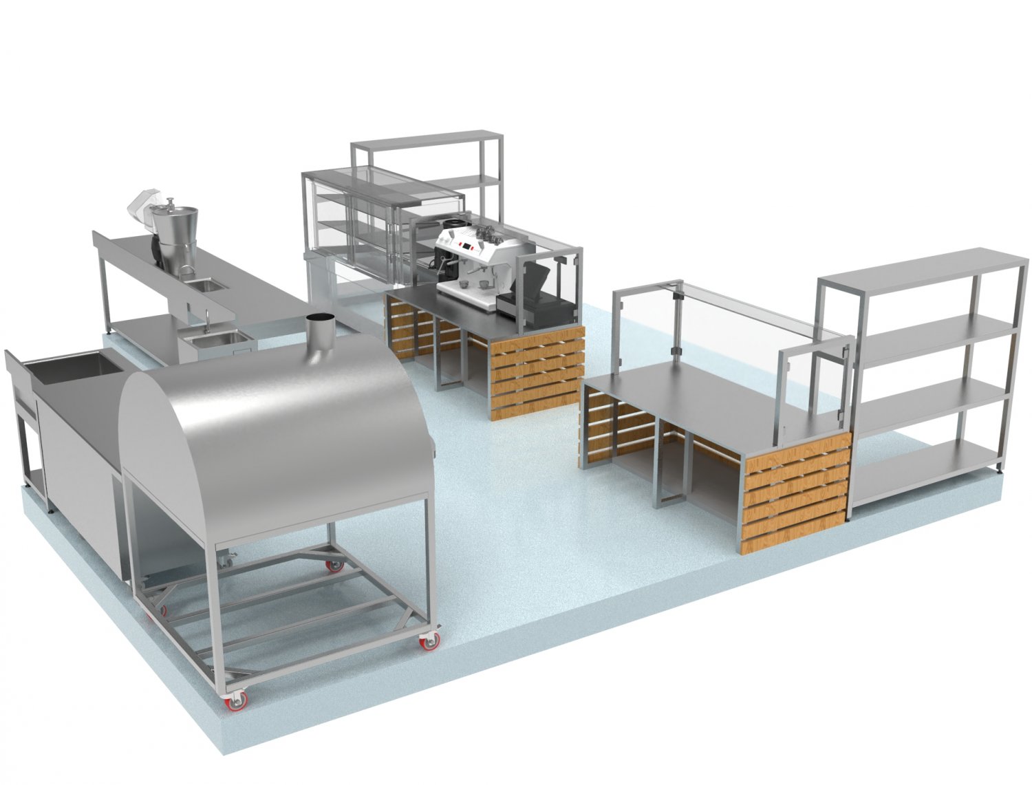 restaurant kitchen 3D Model in Machines 3DExport