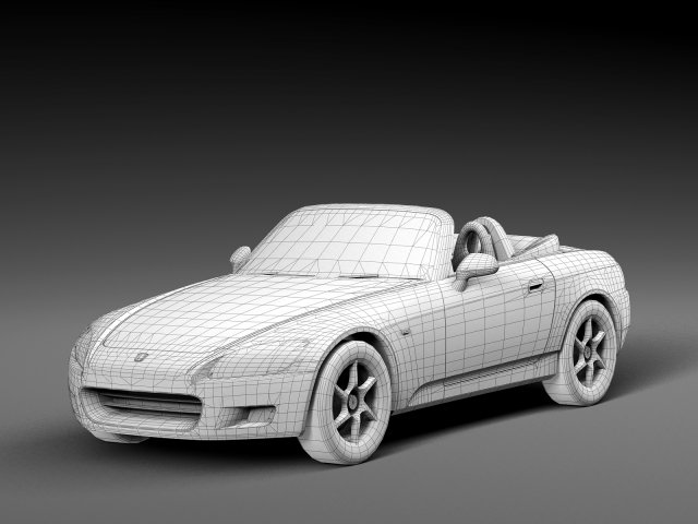 Honda S2000 3D Model in Classic Cars 3DExport