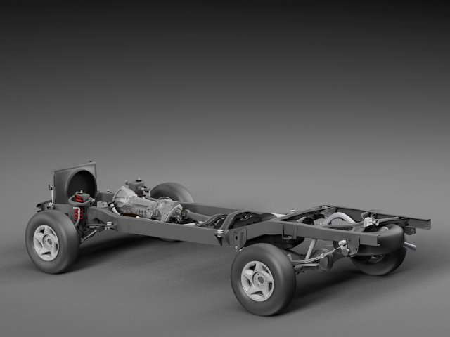 Chassis Toyota Tundra Pickup 3D Model in Parts of auto 3DExport