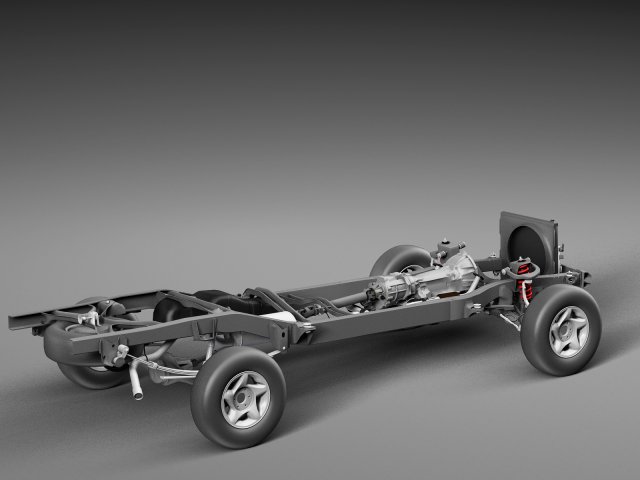 Chassis Toyota Tundra Pickup 3D Model in Parts of auto 3DExport