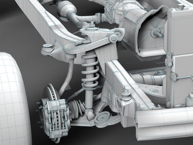 Chassis Toyota Tundra Pickup 3D Model in Parts of auto 3DExport