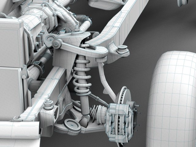 Chassis Toyota Tundra Pickup 3D Model in Parts of auto 3DExport