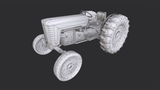 Farm Traktor 3D Model in Truck 3DExport