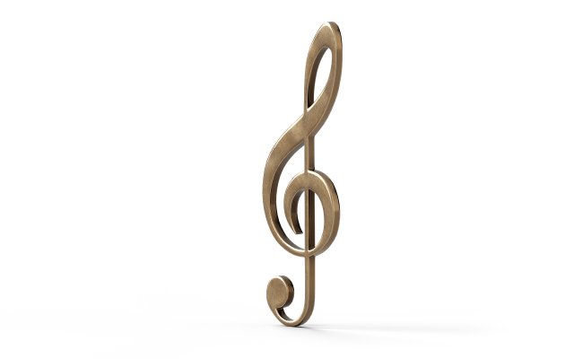 Music clef 3D Model in Other 3DExport
