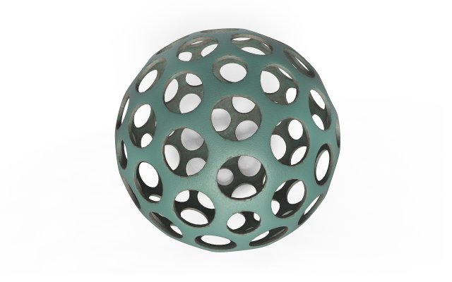 Sphere with holes 3D Model in Parts 3DExport