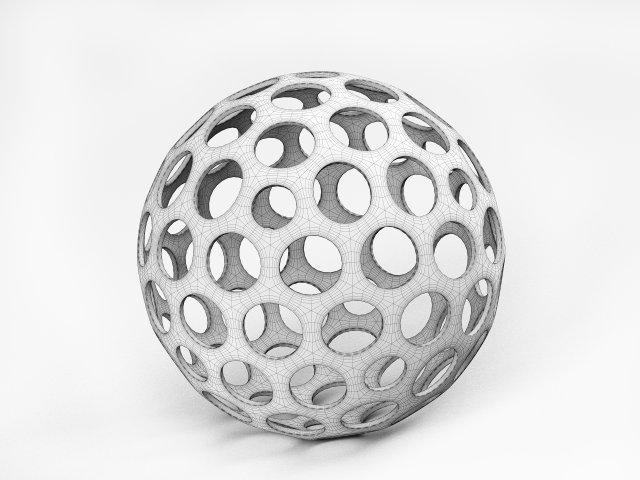 Sphere with holes 3D Model in Parts 3DExport