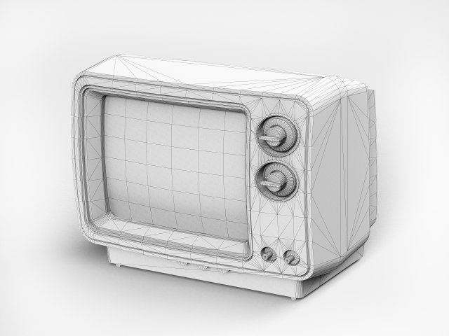 Old TV 3D Model in TV 3DExport