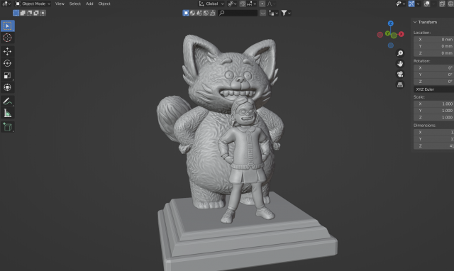 Turning Red 3D Print Model in Child 3DExport
