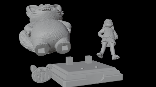 Turning Red 3D Print Model in Child 3DExport