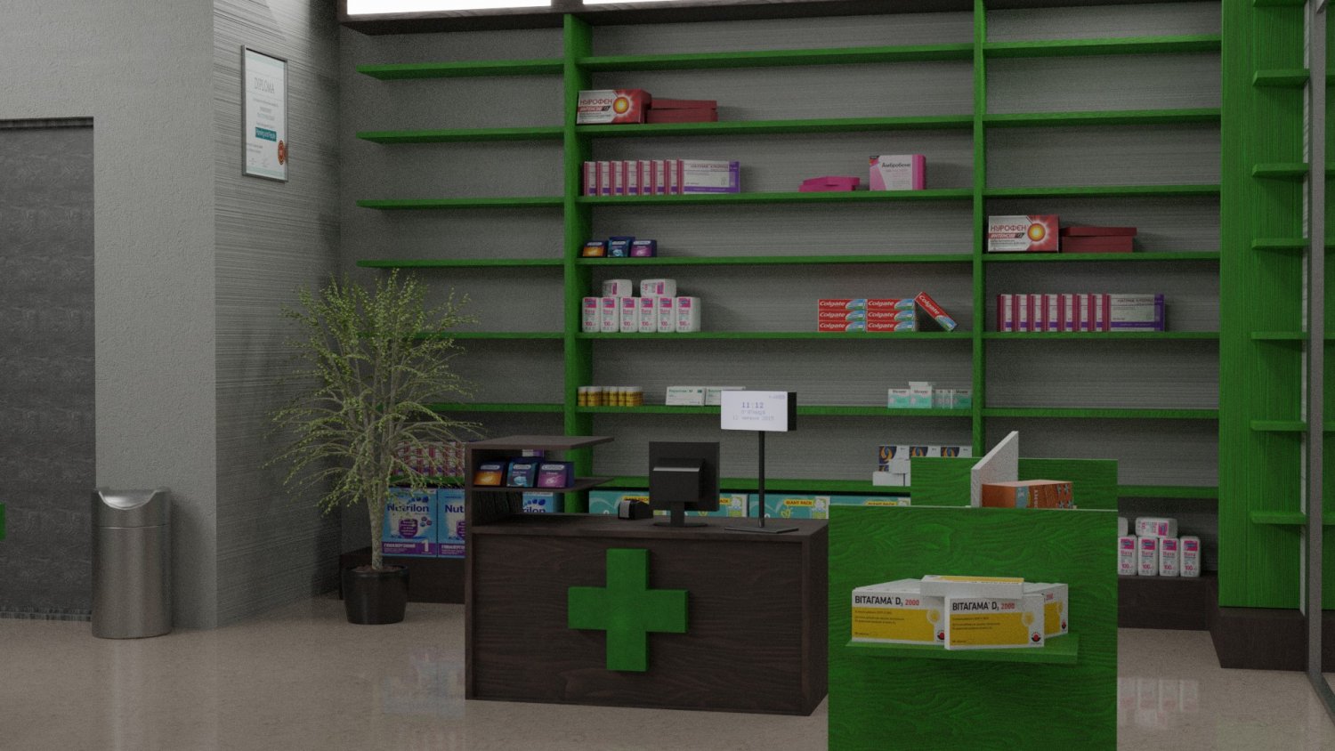 3d model pharmacy 3D Models in Cityscapes 3DExport