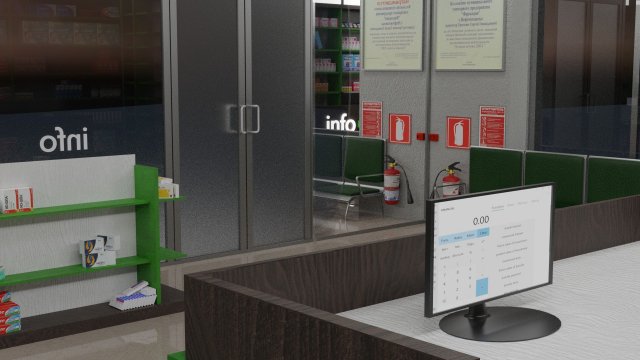 3d model pharmacy 3D Model in Cityscapes 3DExport