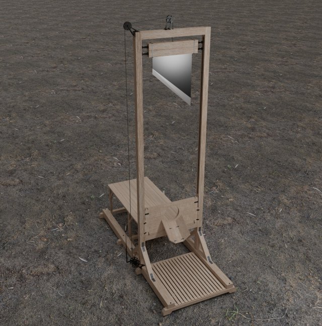 of a guillotine wooden execution tool 3D Model in Unmanned 3DExport