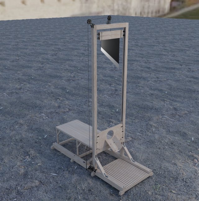 of a guillotine wooden execution tool 3D Model in Unmanned 3DExport