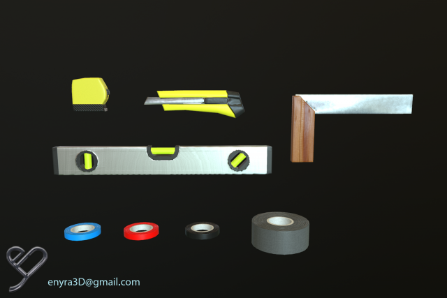 Workshop Tools and Toolboxes Combi Pack - Low Poly - PBR - 3D Model in Tools 3DExport