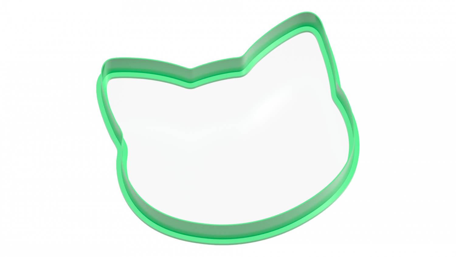 cat head cookie cutter 3D Print Model in Kitchen and Dining 3DExport