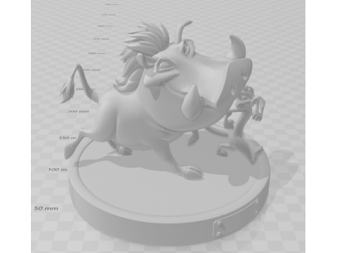 Bonecos estilo 3d manga anime timao e pumba king lyon caricato Modelo ...