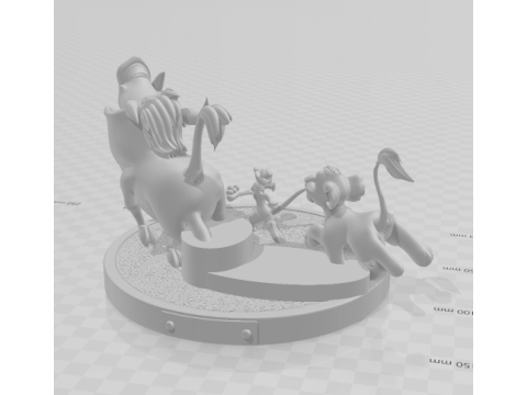 Bonecos estilo 3d mangá anime timao e pumba king lyon caricato Modelo ...