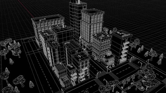 polygon city 3D Model in Buildings 3DExport