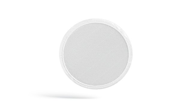 White Round Embroidered Patch - lying embroidery circle badge 3D Model ...