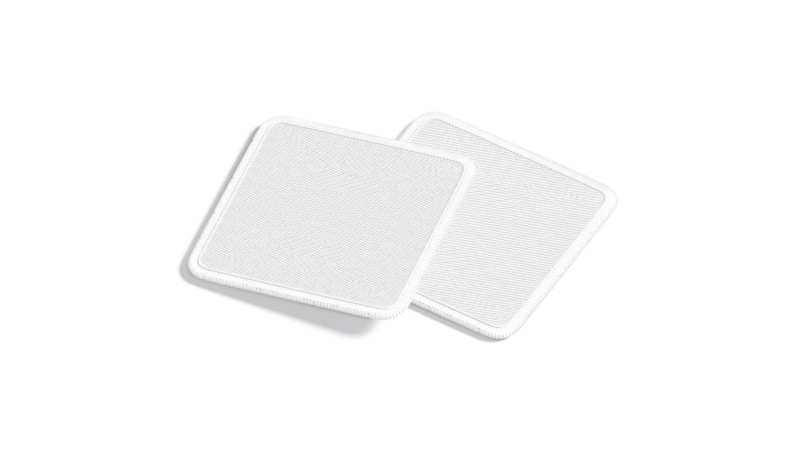 White Square Embroidered Patch Stack - lying embroidery quadratic badge ...