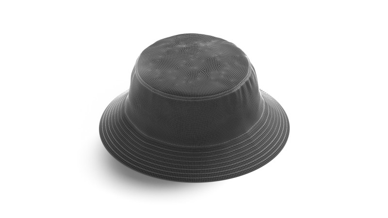 White Bucket Hat - summer head wear panama 3D Model in Other 3DExport