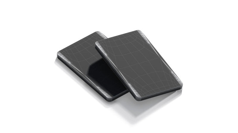 Transparent Trading Card Stack - 2 plastic collectible graded case 3D ...