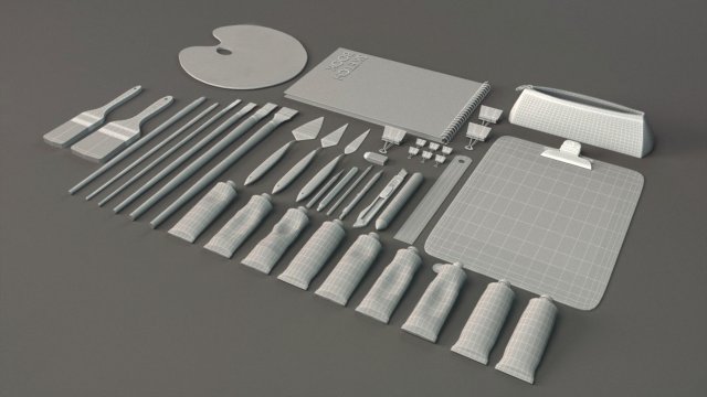 painter tools - part 2 Free 3D Model in Tools 3DExport