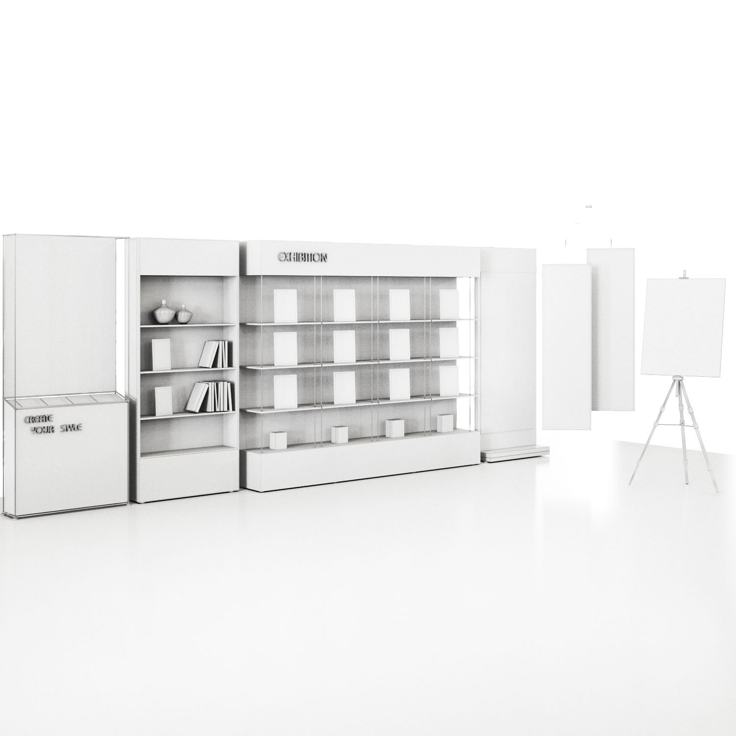 showcase exhibition 3D Models in Store Spaces 3DExport