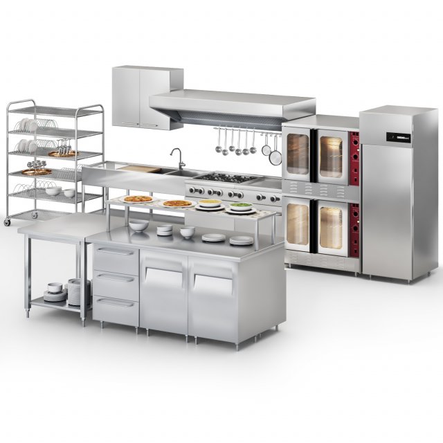 Restaurant Equipment02 commercial kitchen 3D Model in Restaurant 3DExport