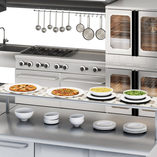 Restaurant Equipment02 commercial kitchen 3D Model in Restaurant 3DExport