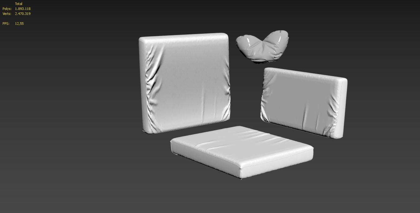 Realistic pillow Free 3D Models in Other 3DExport