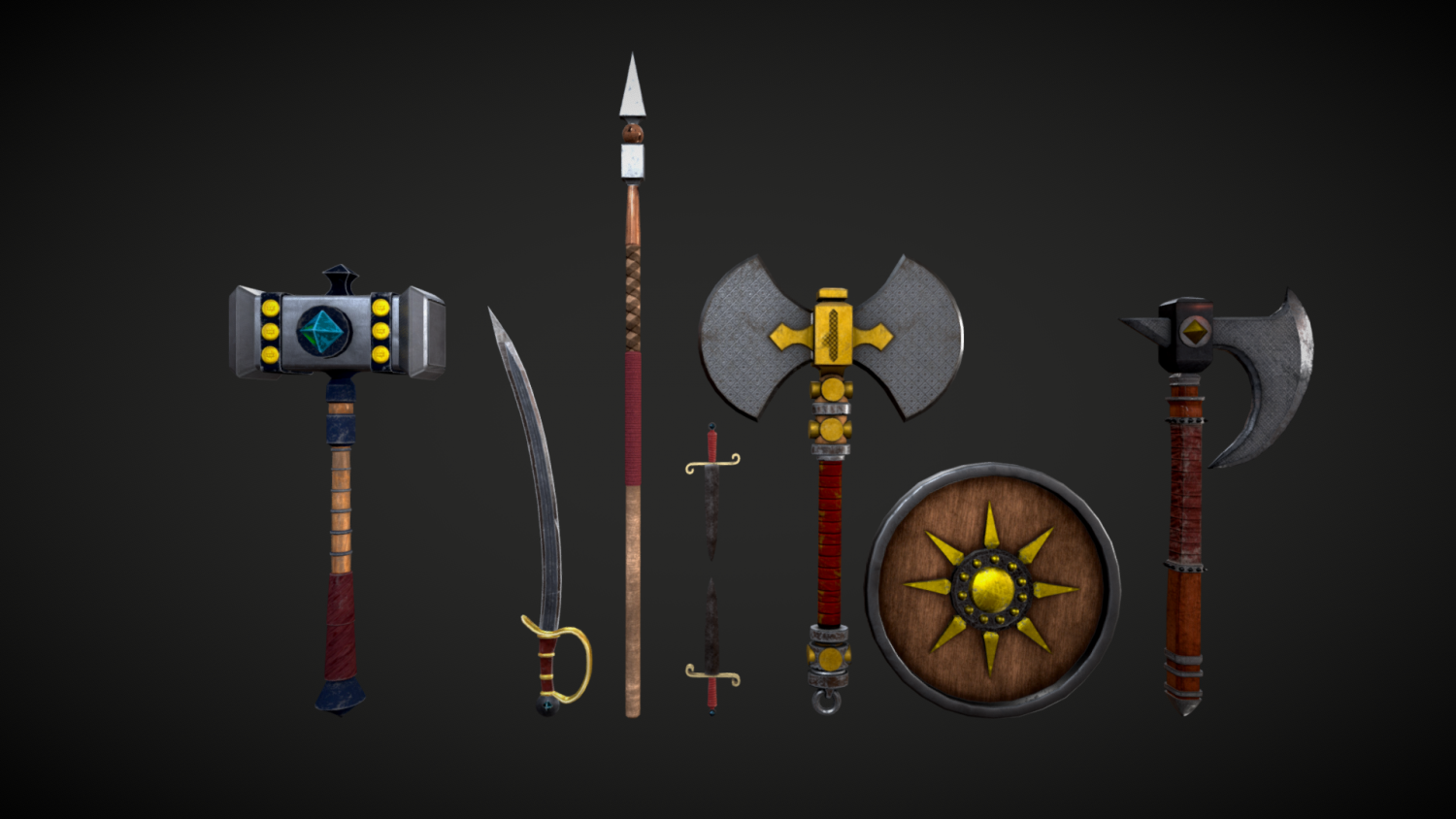 Legend Weapons 3D Models in Combat 3DExport