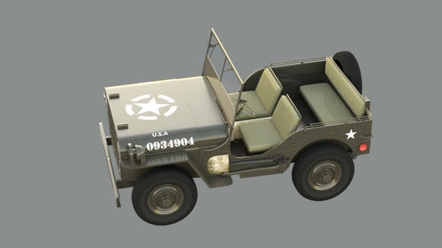 Military Jeep 3D Model in Transport 3DExport