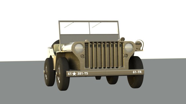 Military Jeep 3D Model in Transport 3DExport