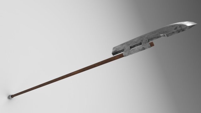 medieval halberd 1 3D Model in Melee 3DExport