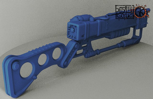 part 3 laser rifle fallout 4 scale 1 and 2 3D Print Model in Figurines ...