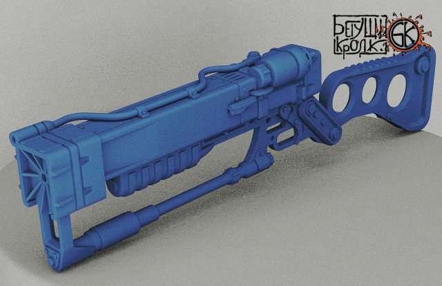 part 3 laser rifle fallout 4 scale 1 and 2 3D Print Model in Figurines ...