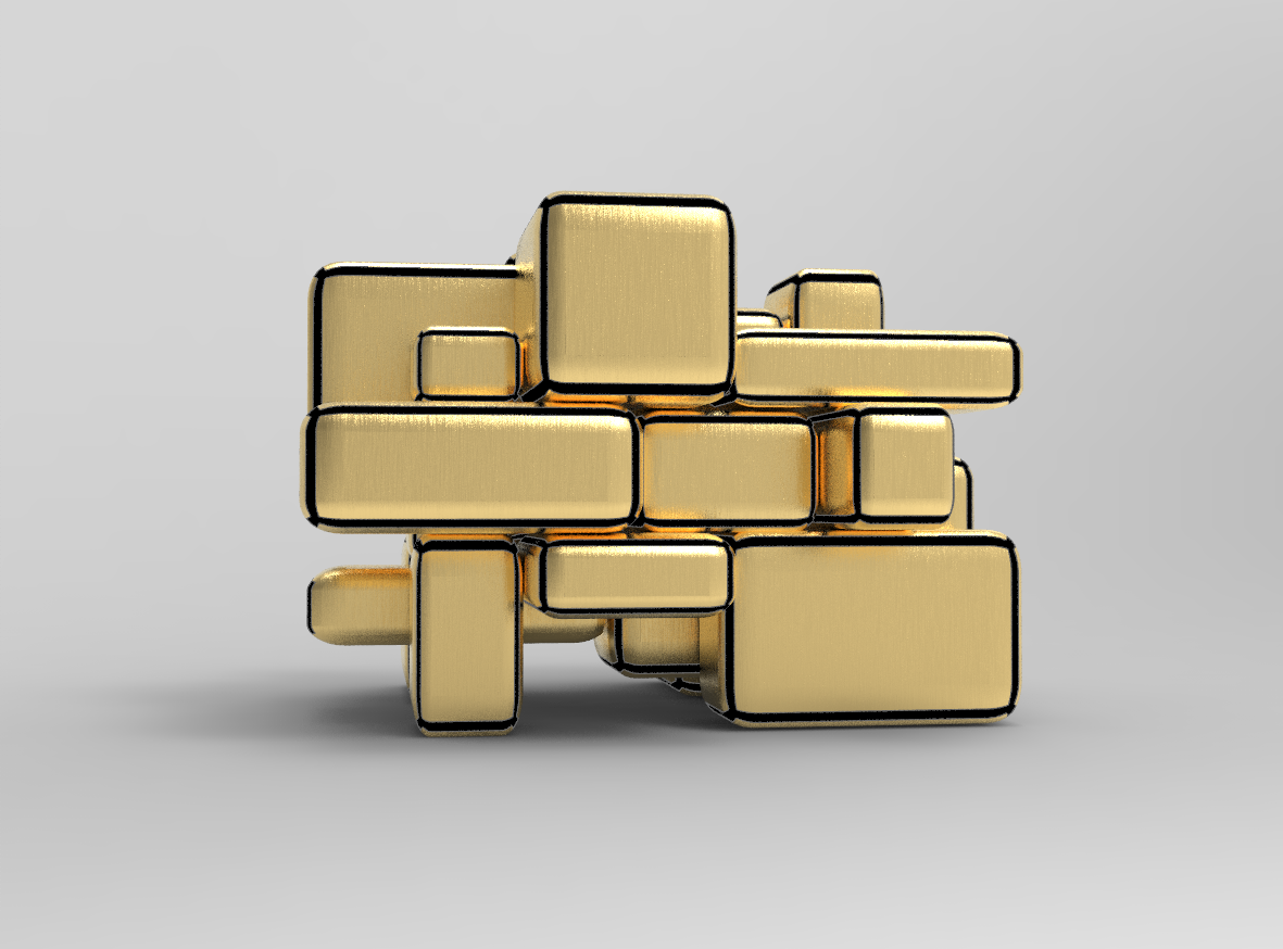 three models of the mirror block Modèles 3D in Jouets 3DExport