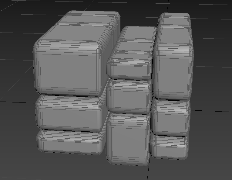 three models of the mirror block Modèles 3D in Jouets 3DExport